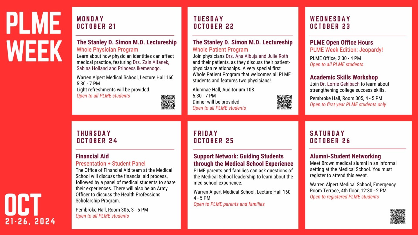 PLME Week 2024 | Program in Liberal Medical Education | Medical School ...